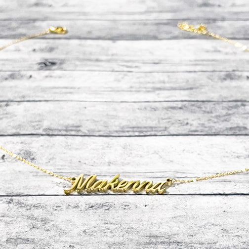 Custom Script Name Necklace Rose Gold Gold Or Silver Fenno
